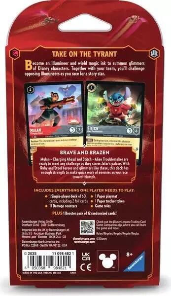 Disney Lorcana Reign Of Jafar Trading Card Game - Starter Deck (Mulan ...