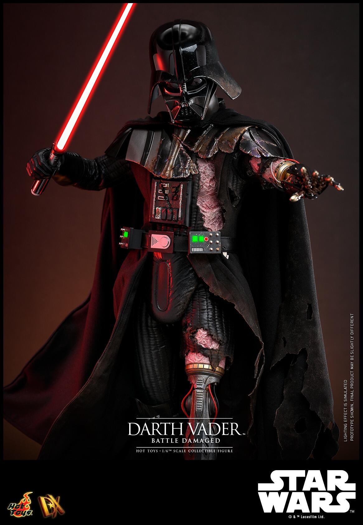 Battle Damaged Darth Vader - Star Wars Hot Toys Collectibles 1/6 Scale ...
