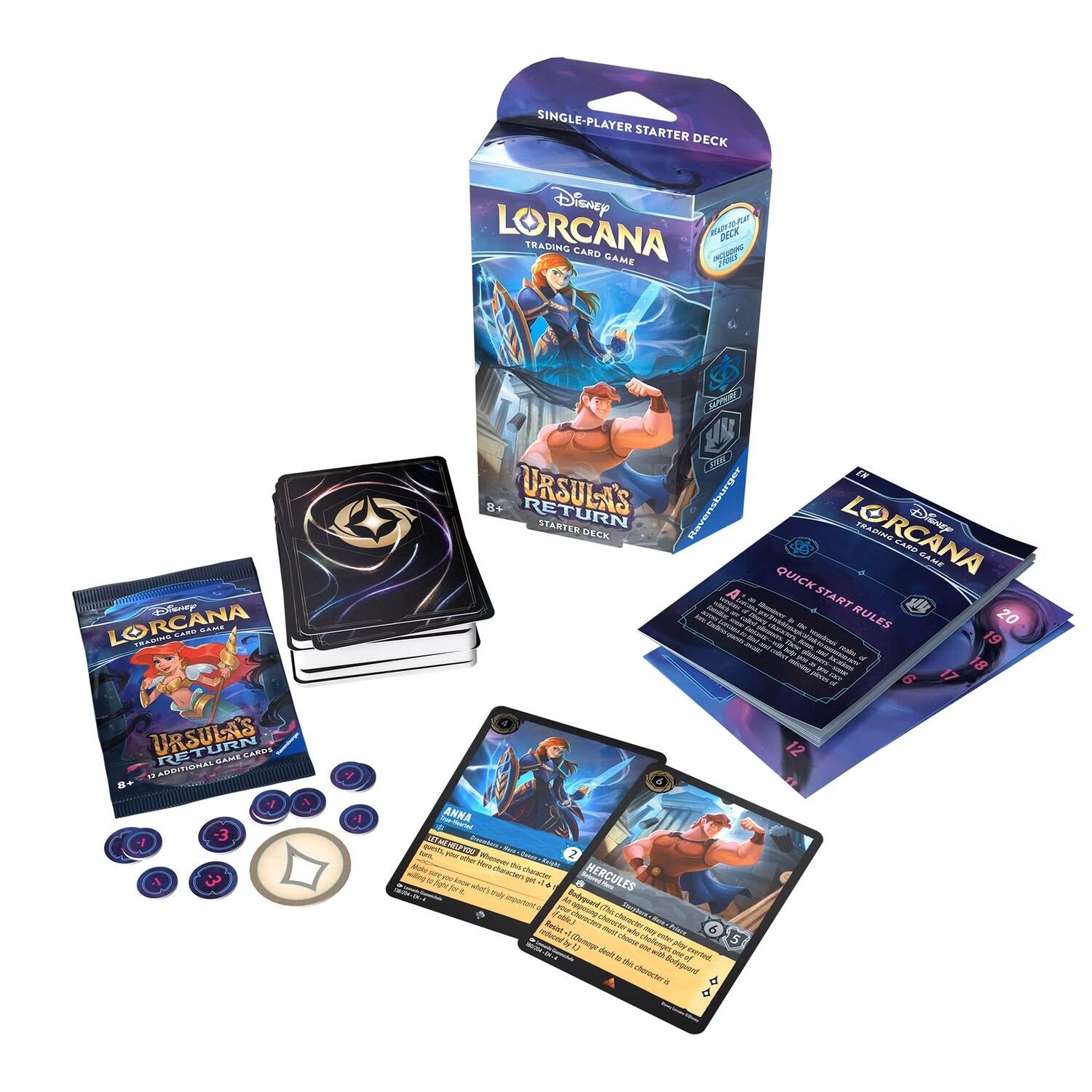 Disney Lorcana Ursula's Return Trading Card Game - Starter Deck (Anna ...