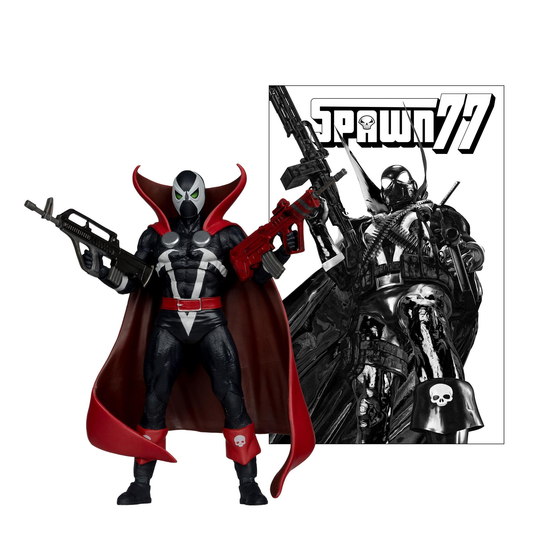 Spawn 7 Inch Action Figure w/ Comic - Spawn 1977 (Variant) (Red Platinum)