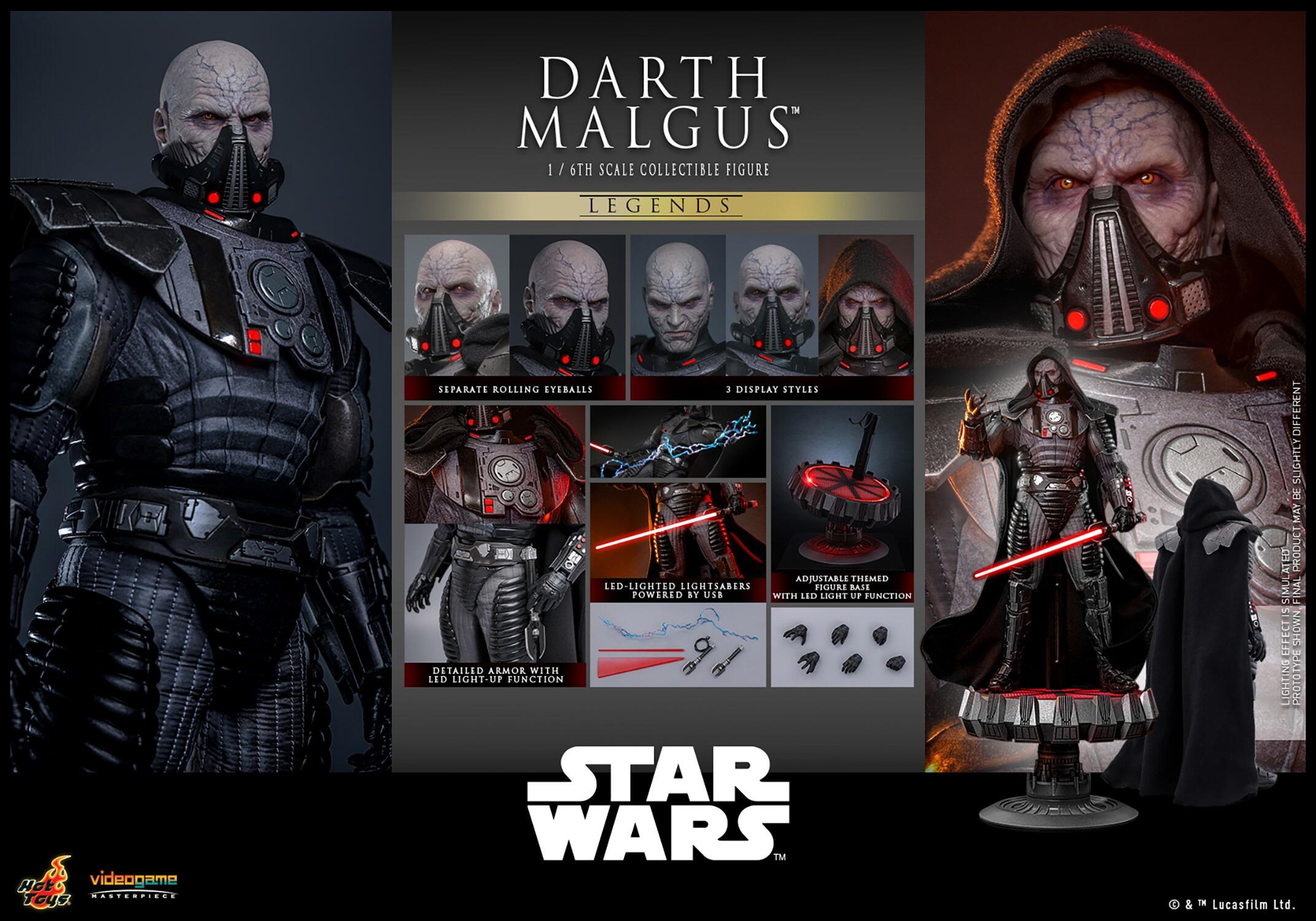 *PRE-ORDER Darth Malgus - Star Wars Legends Hot Toys Collectibles 1/6 ...