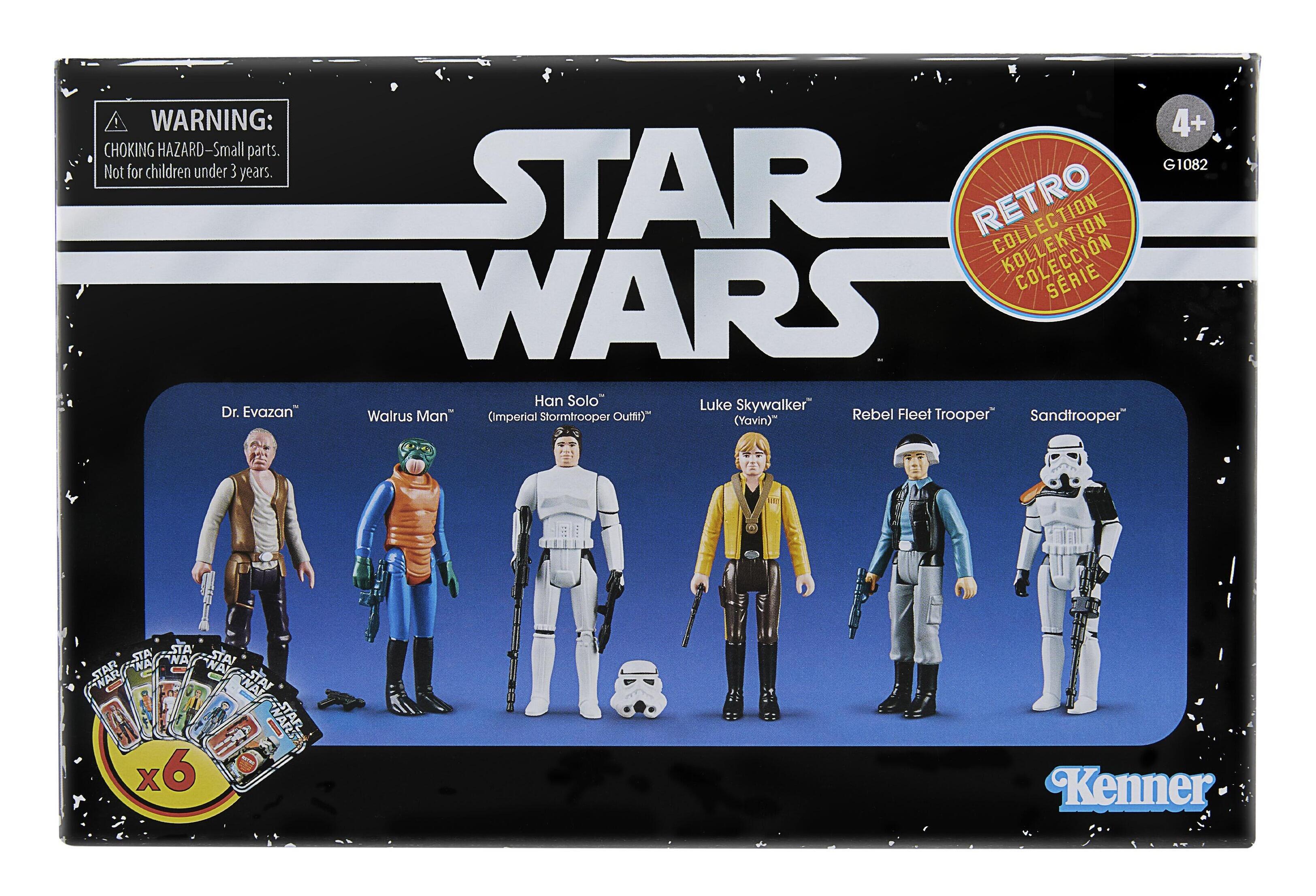 Star Wars Retro Action Figure (A New Hope Set 3) - Boxed Set of 6