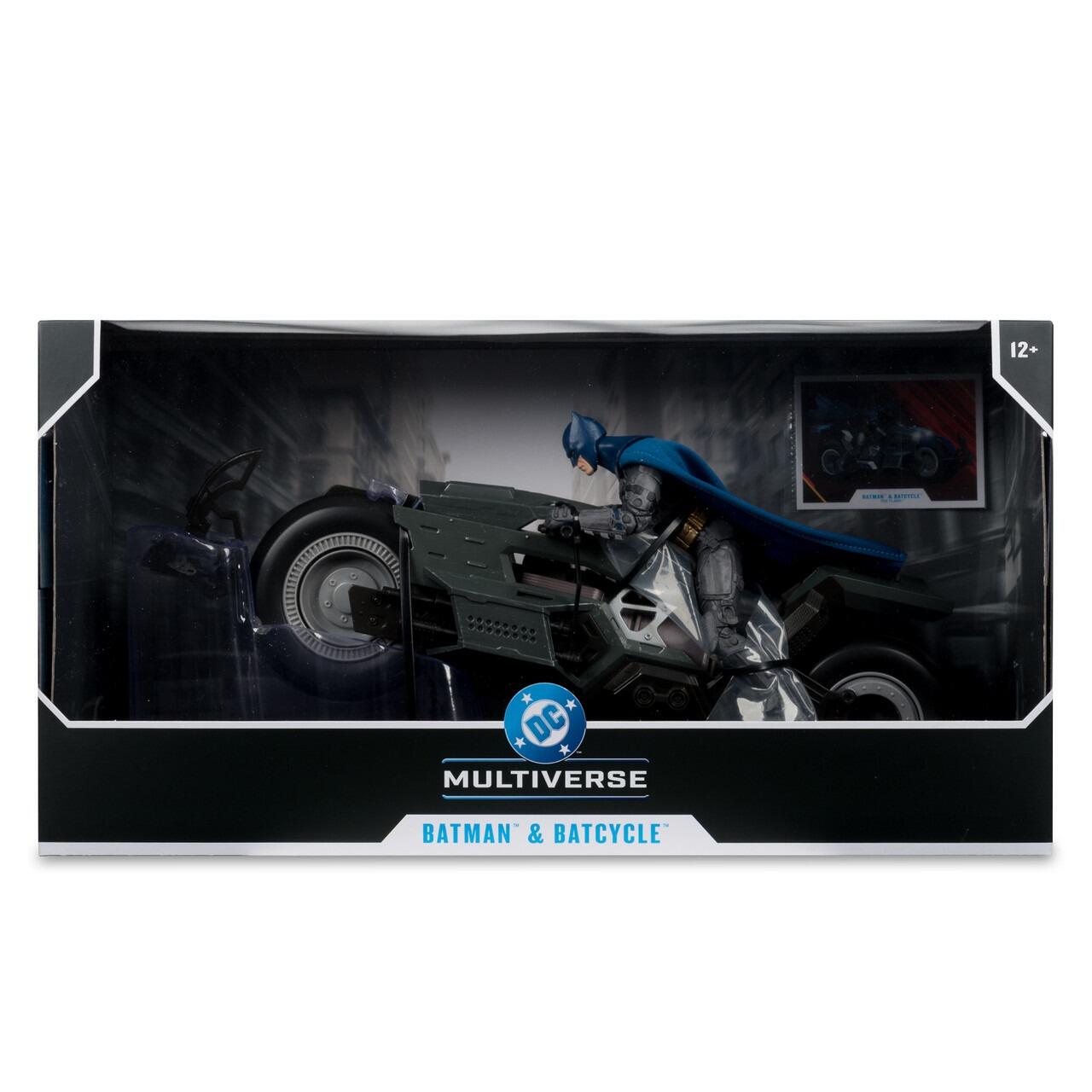 DC Multiverse 7 Inch Scale Action Figure Vehicle - Batman & Batcycle ...