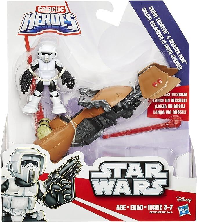Star Wars Galactic Heroes Action Figure - Speeder Bike and Scout Trooper