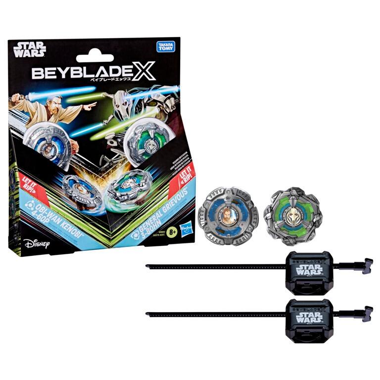 Beyblade X Star Wars Obi-Wan Kenobi 4-60P vs General Grievous 3-80HN ...