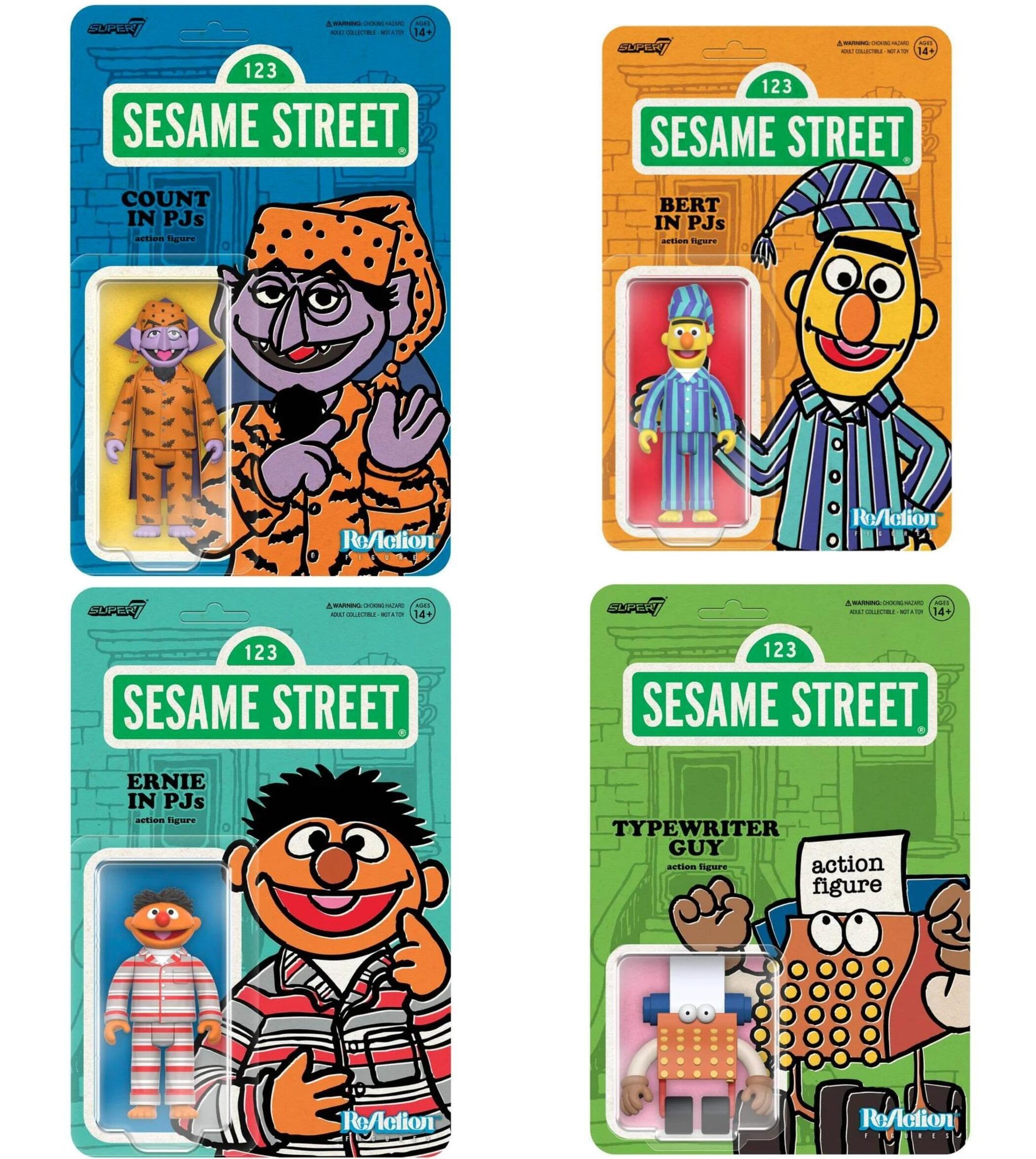 Sesame Street Reaction Action Figure Wave 6 - Set of 4