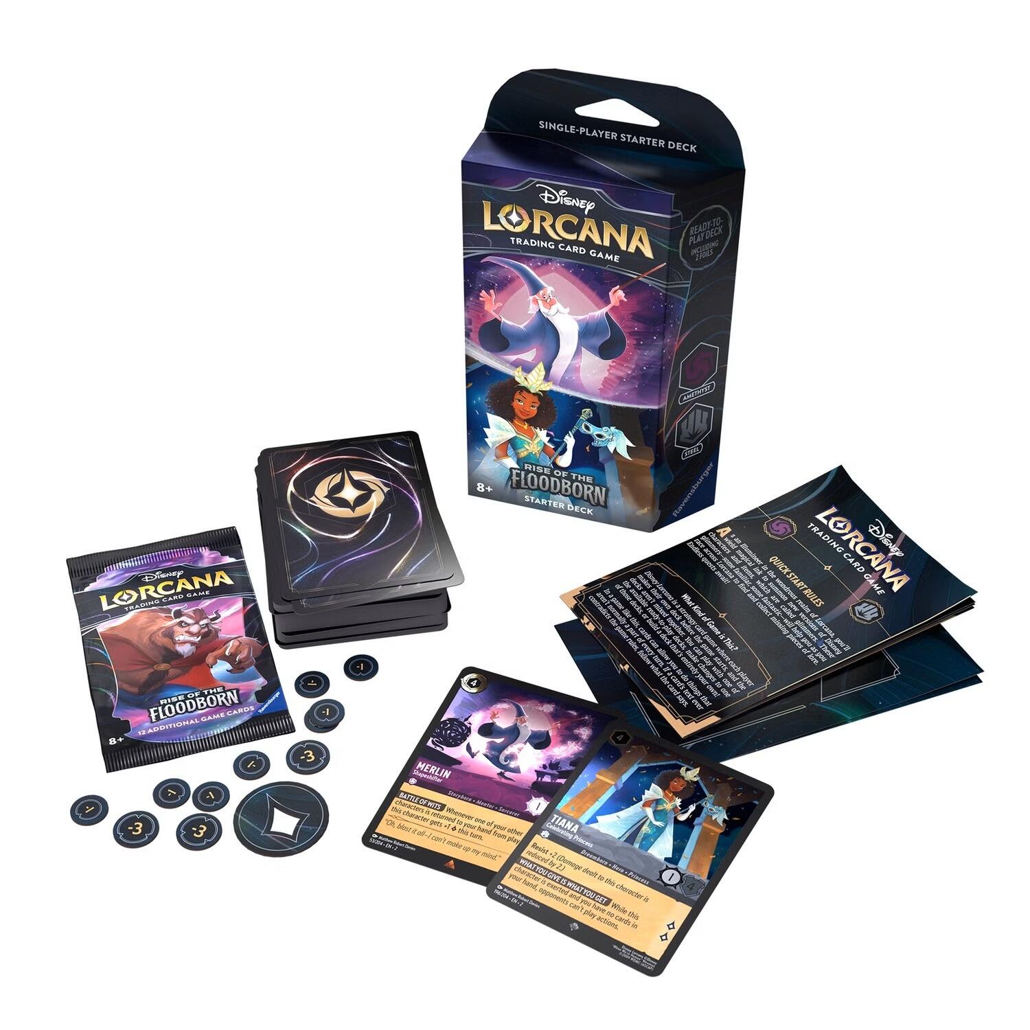 Disney Lorcana Rise Of The Floodborn Trading Card Game - Starter Deck ...