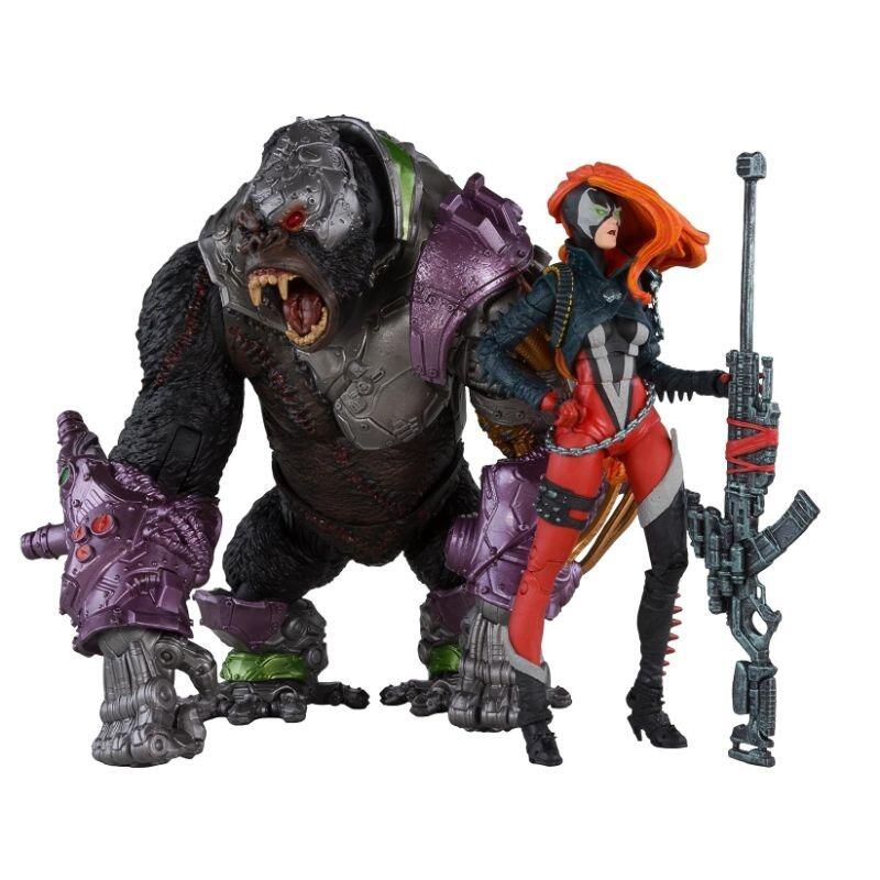 Spawn 7inch Action Figure w/ Megafig - She Spawn & Cygor (Gold Label)