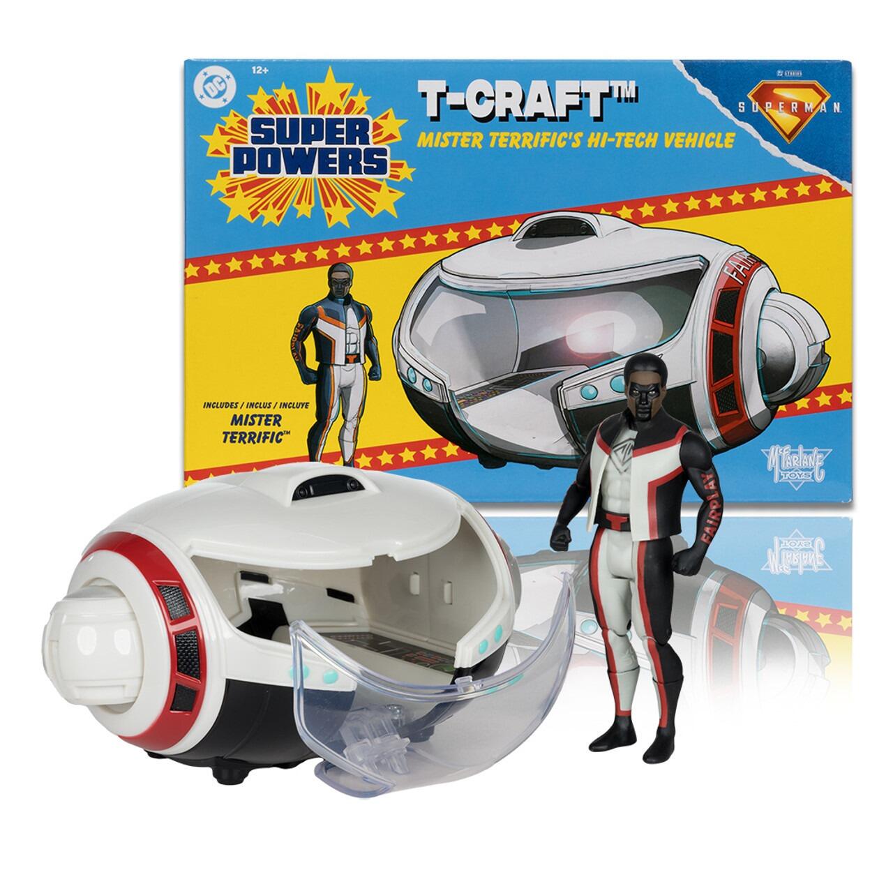 DC Direct: Super Powers 5 Inch Action Figure Vehicle - T-Craft With Mr ...