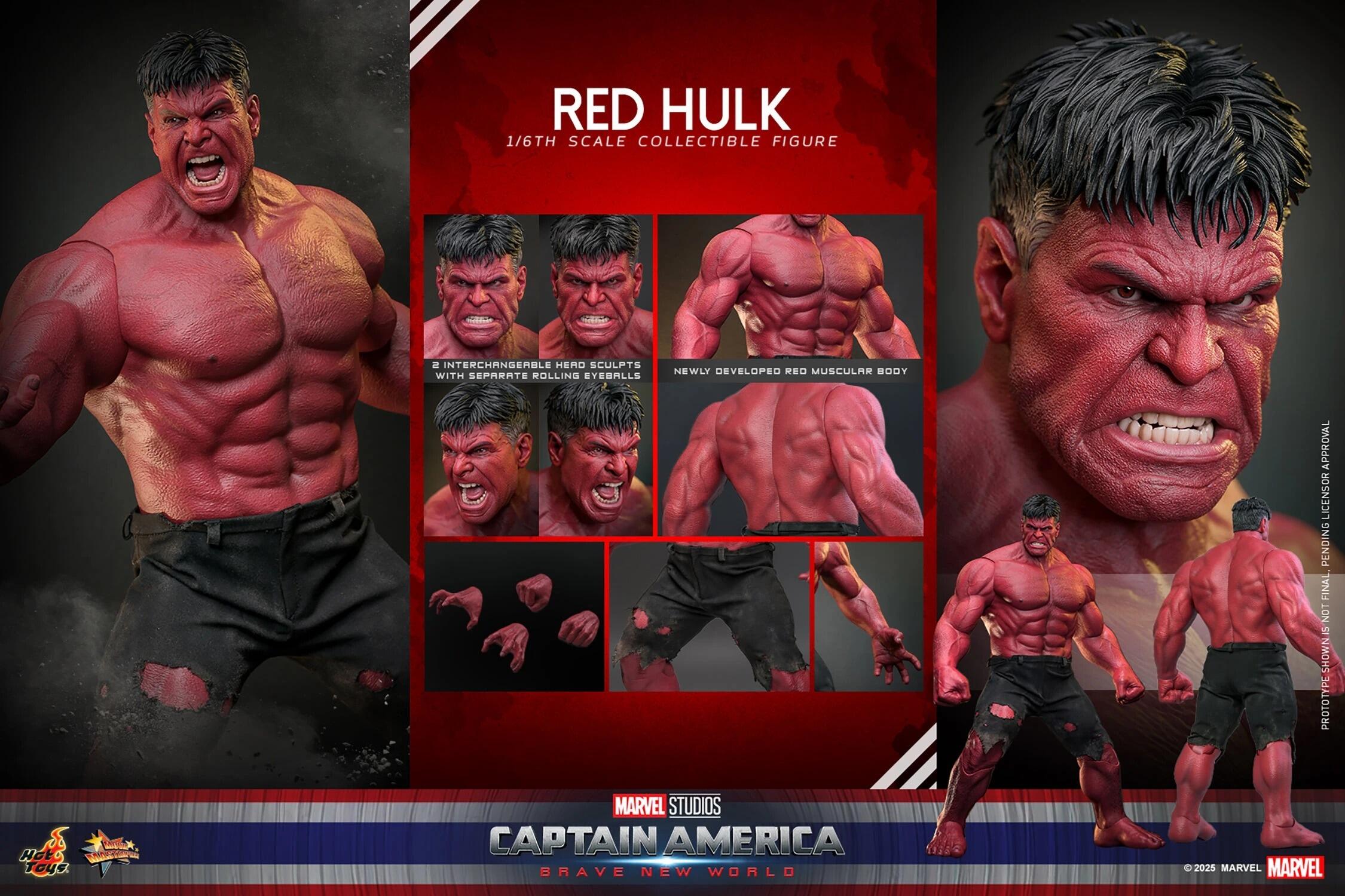 *PRE-ORDER Red Hulk - Marvel Captain America: Brave New World Hot Toys ...