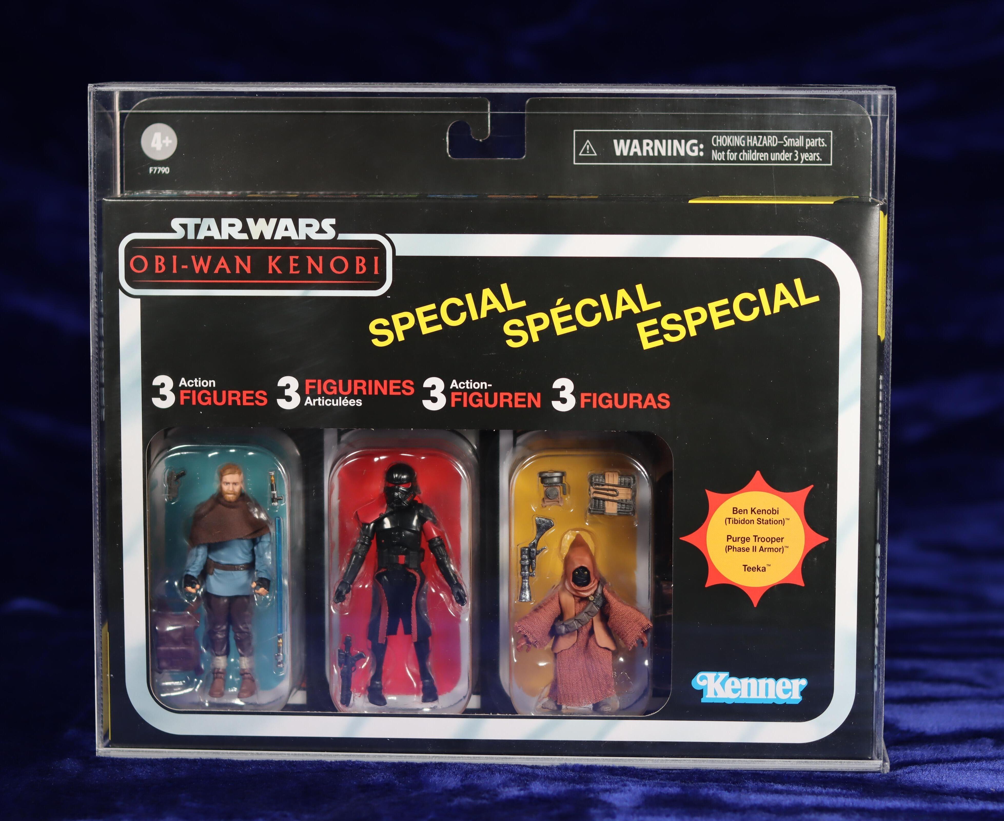 Star Wars Vintage 3 Pack Boxed SAF Acrylic Display Case