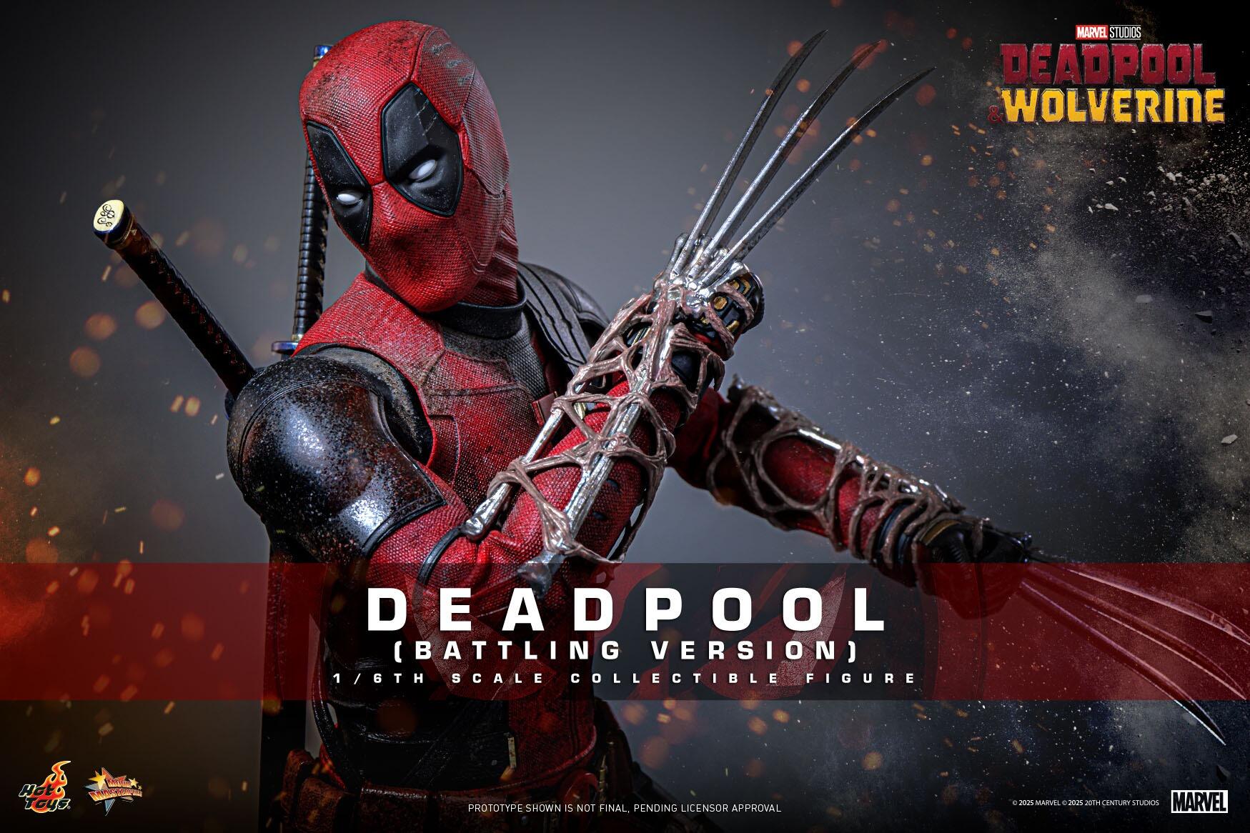 Deadpool (Battling Version)- Deadpool & Wolverine Marvel Hot Toys ...