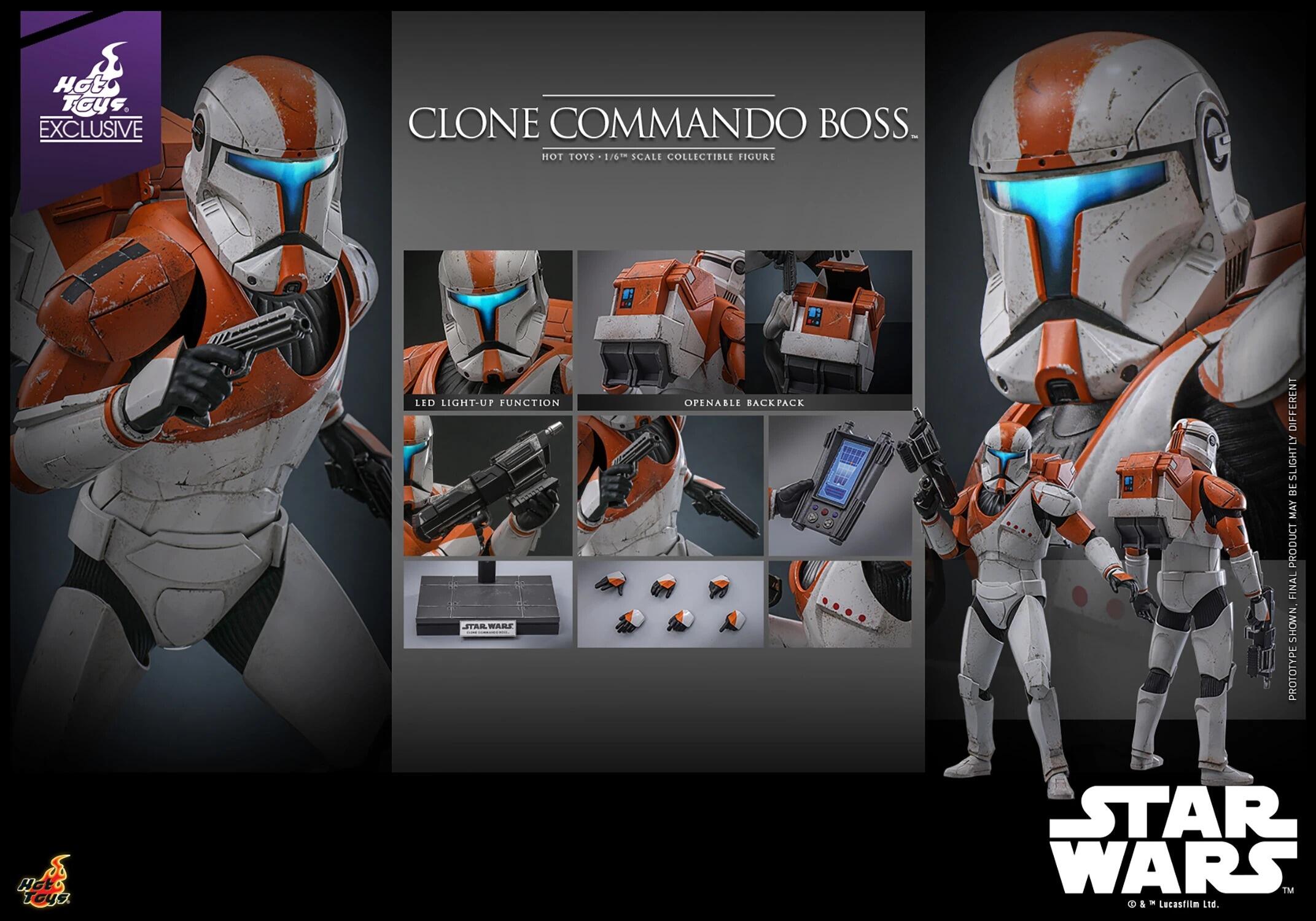 Clone Commando Boss - Star Wars Celebration 2025 Exclusive Hot Toys Collectibles 1/6 Scale ...