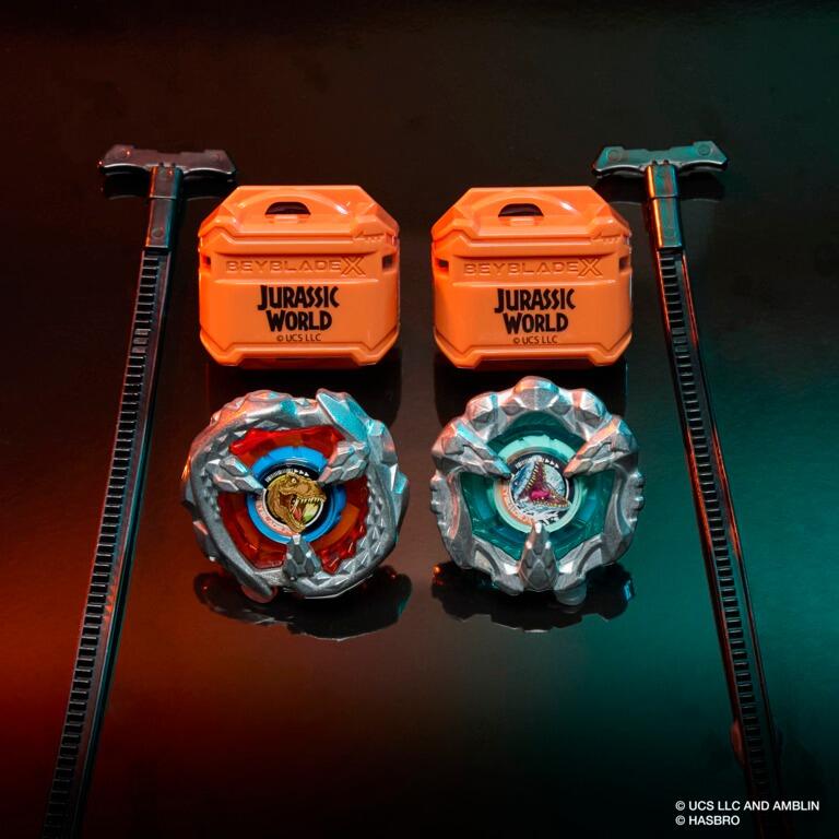 Beyblade X Jurassic World T.Rex Stamina Type vs Mosasaurus Balance Type ...