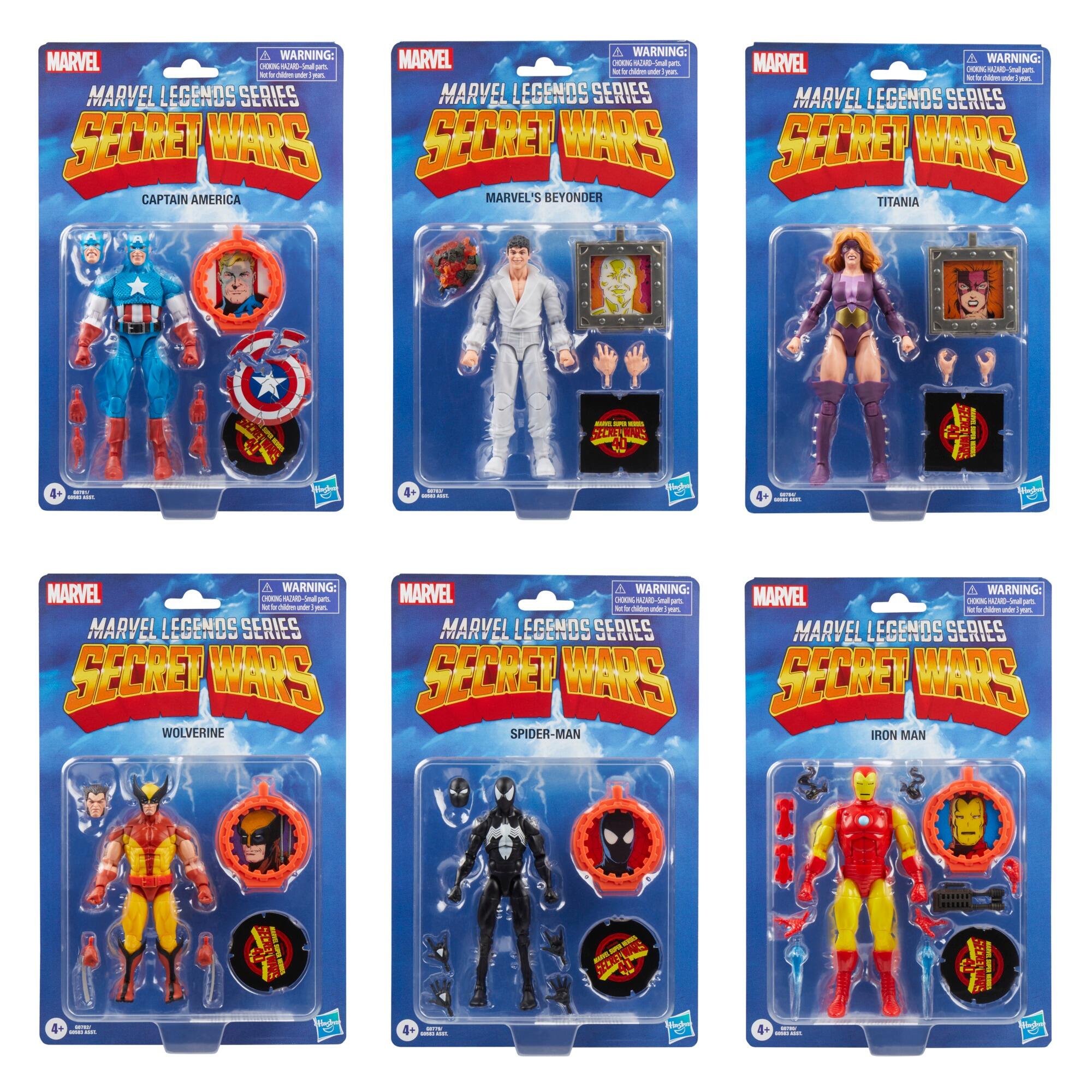 Marvel Legends Comic Secret Wars 6 Inch Action Figure Wave 1 - Set of 6 *With Free Exclusive Art ...
