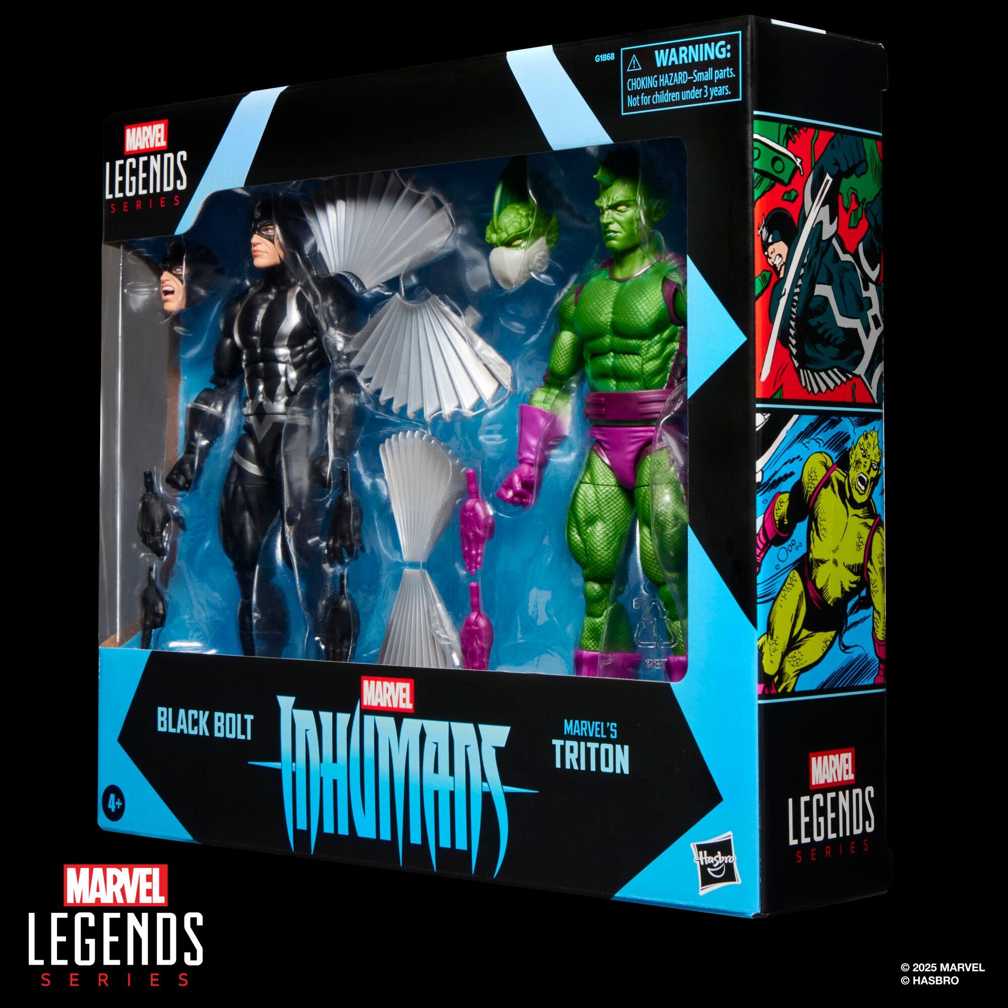 Marvel Legends Inhumans 6 Inch Action Figure 2 Pack - Black Bolt & Triton