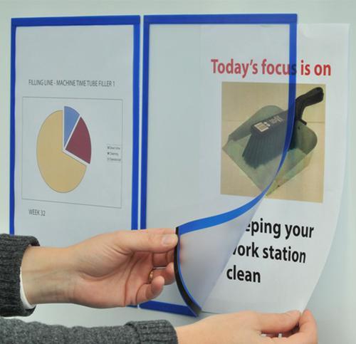 Magiboards Solo Magnetic Paper Holders A4 Blue PK12 | MA32278