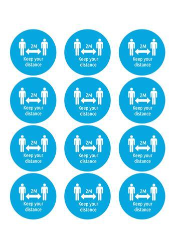 Avery Covid19 Social Distancing Circular Name Badges Pack 48 | AV46113