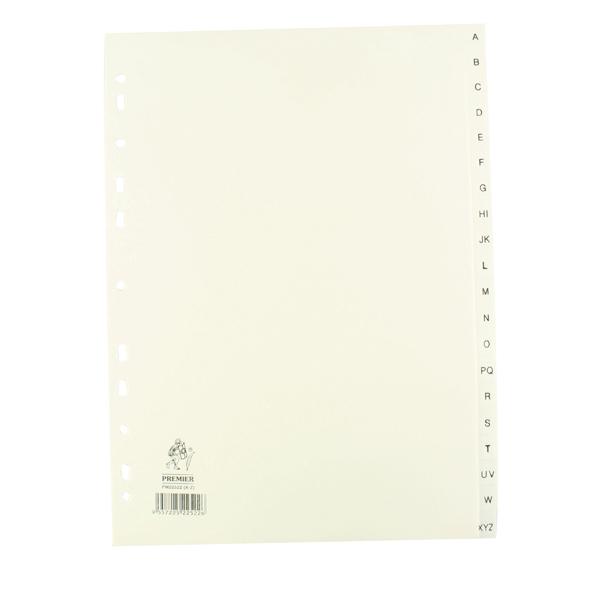 A4 White A-Z Polypropylene Index WX01351 | WX01351