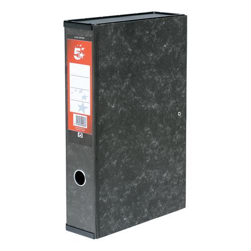 5 Star Office Box File 75mm Spine Lock Spring Foolscap Marbled [Pack 10 ...