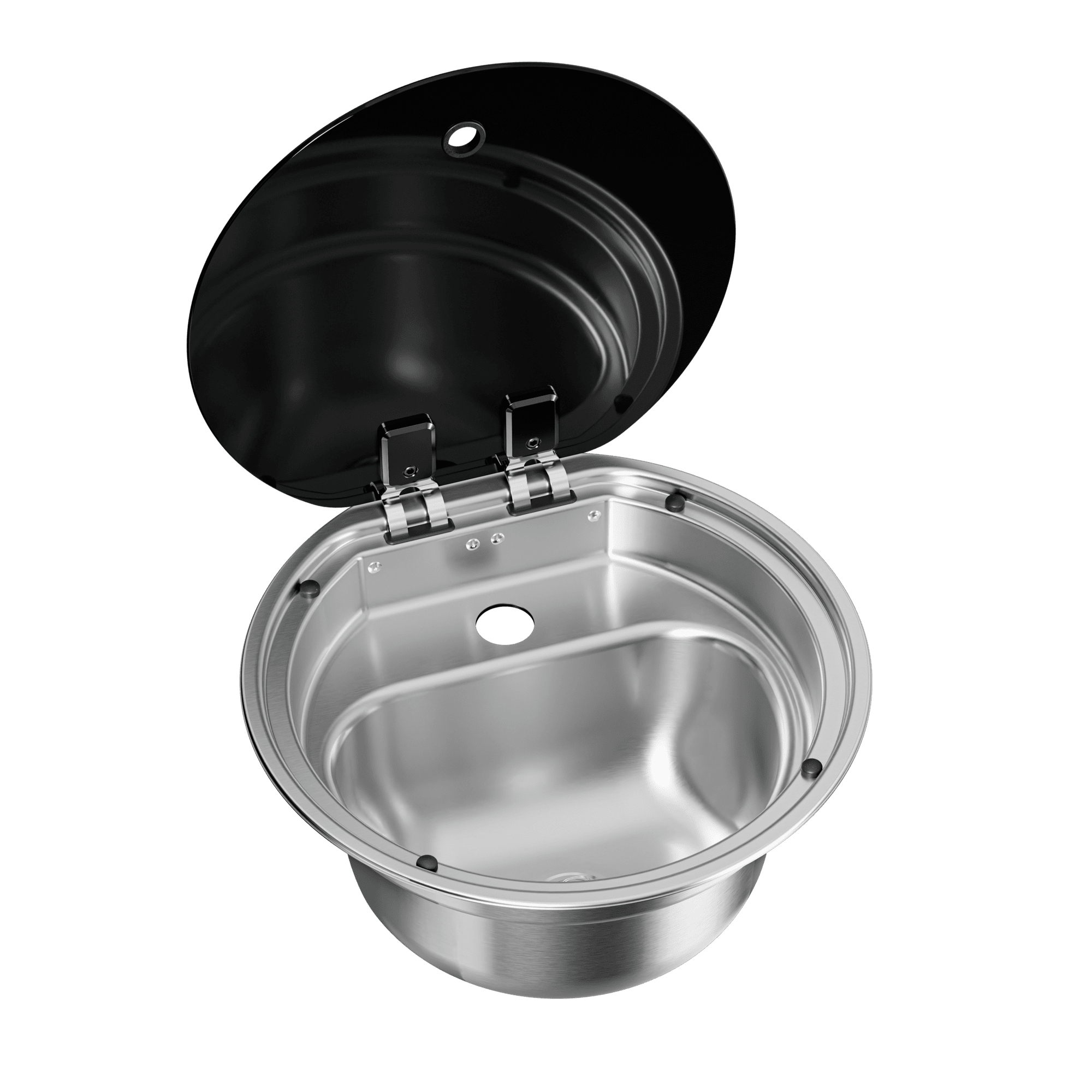 Dometic CVS 1350RG Round Sink with Glass Lid