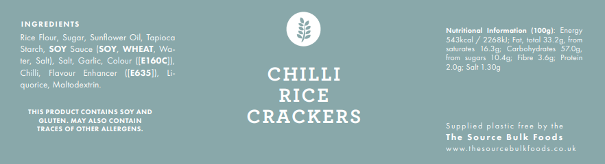 Product Information Jar Labels