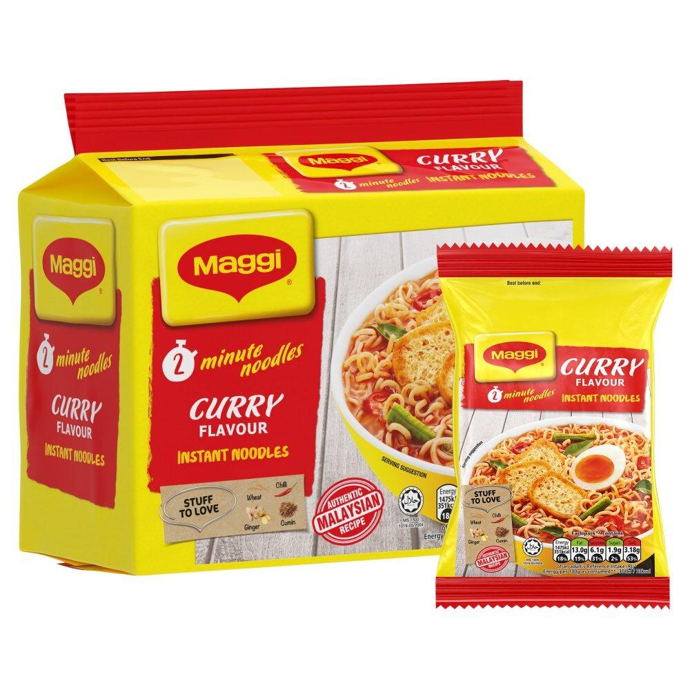 MAGGI 2 Minute Curry Flavour Noodles 79g x5