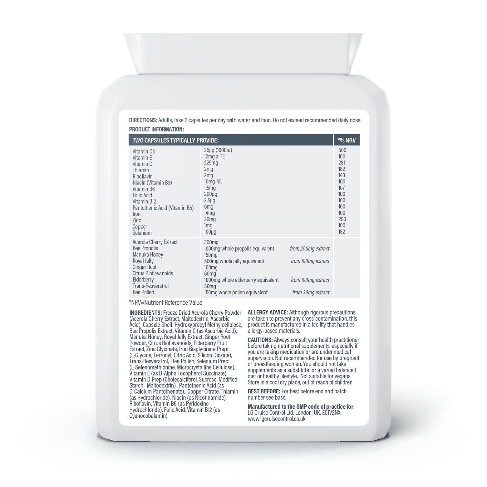 Immune Support Premium Bee Complex - 60 Capsules