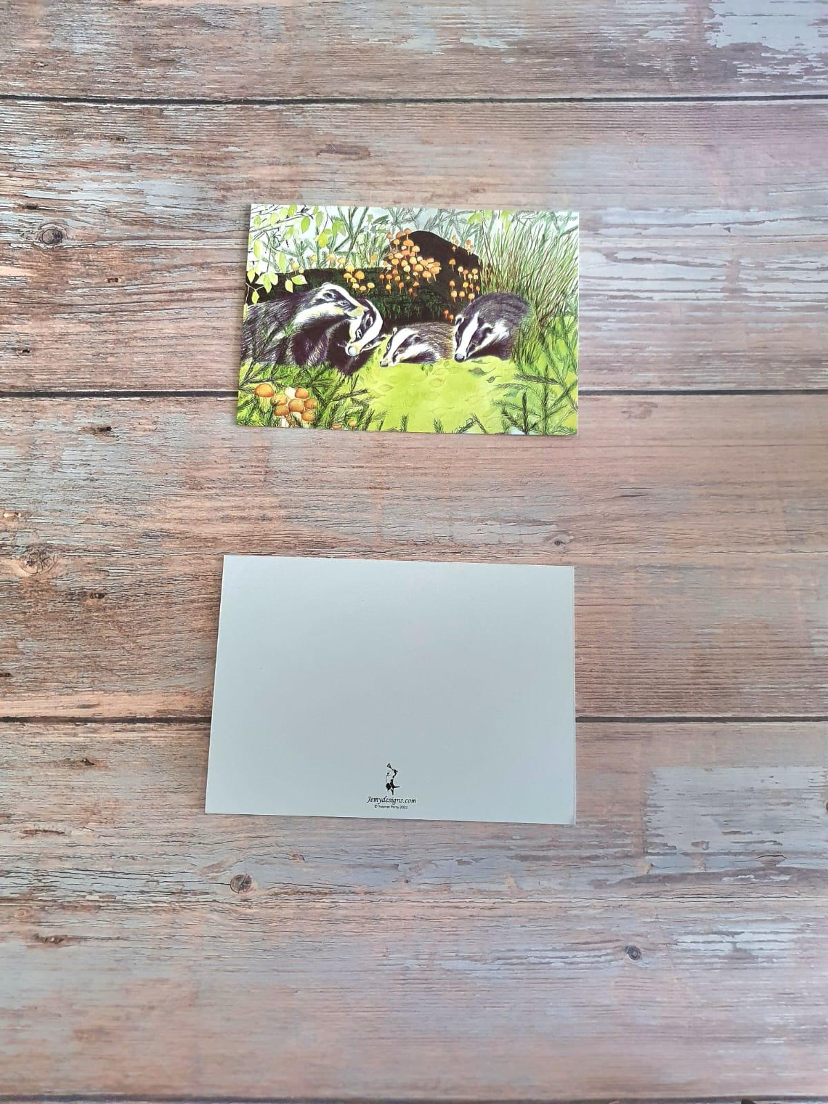 Badger Postcard/Notelet Card