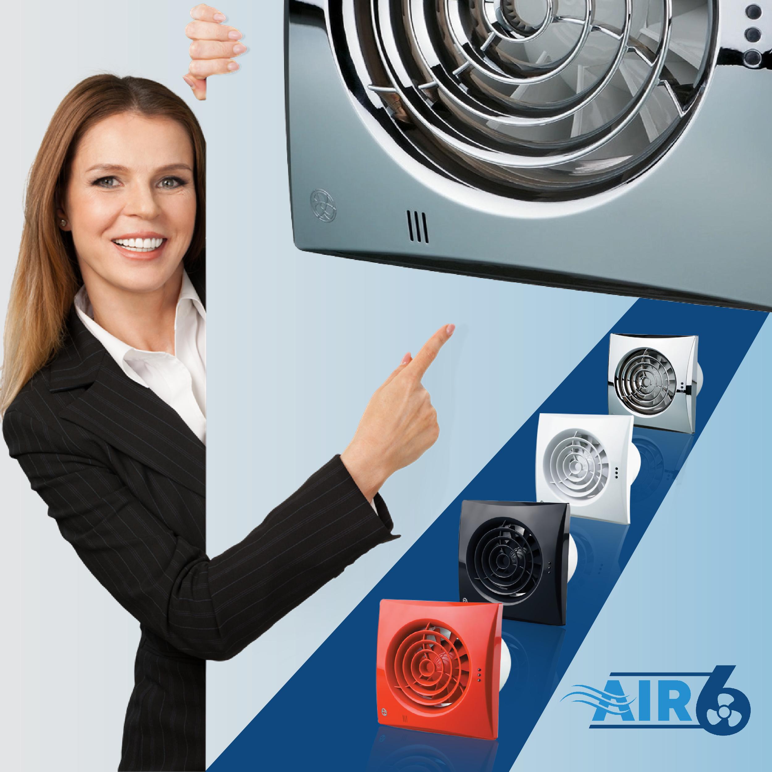 Colourful Extractor Fans | Black, Chrome, Red, White Bathroom Fans ...