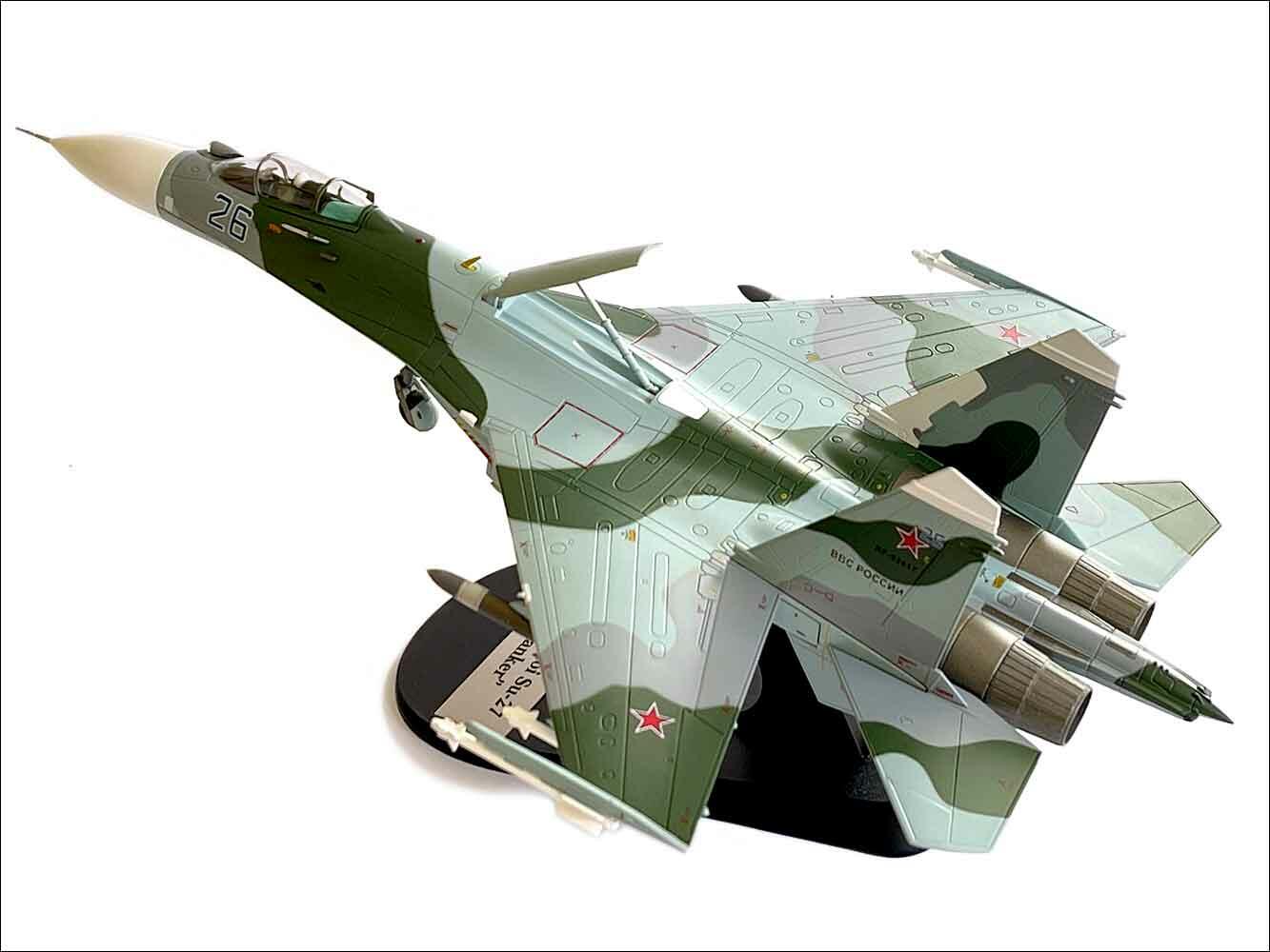 Su-27 Fighter Jet Model Enatuther 1/100 Scale - Diecast Metal Military ...