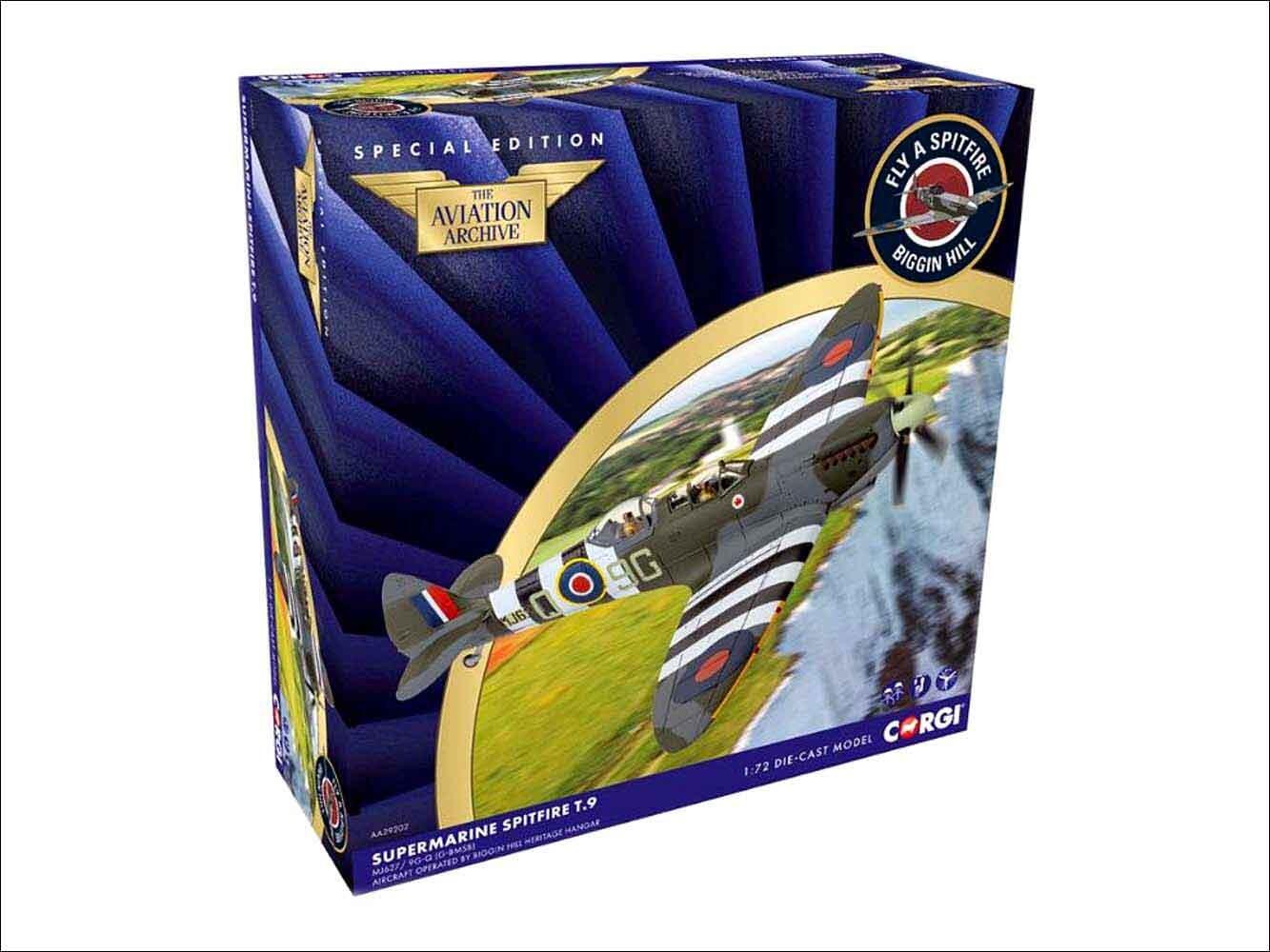 Corgi Supermarine Spitfire T9 Airplane Model 1:72 | Diecast Scale Model