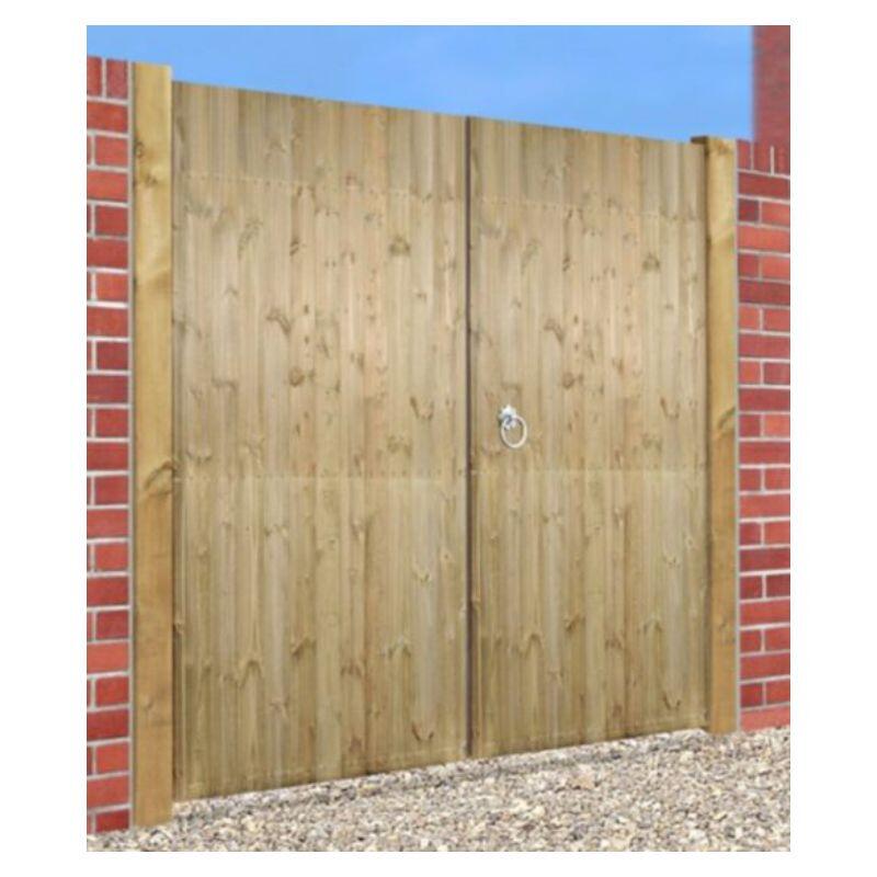 Carlton Flat Top Tall Double Driveway Gates