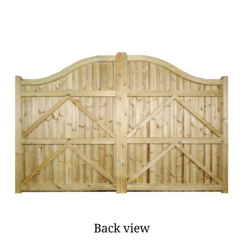 Drayton Shaped Top Tall Double Driveway Gate