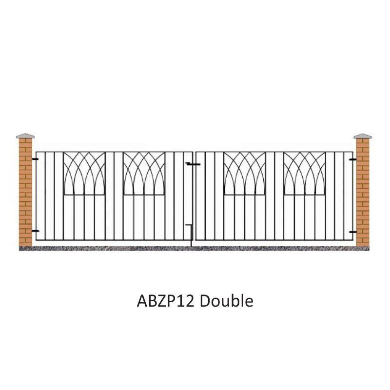 (6) Abbey Modern Double Driveway Gates