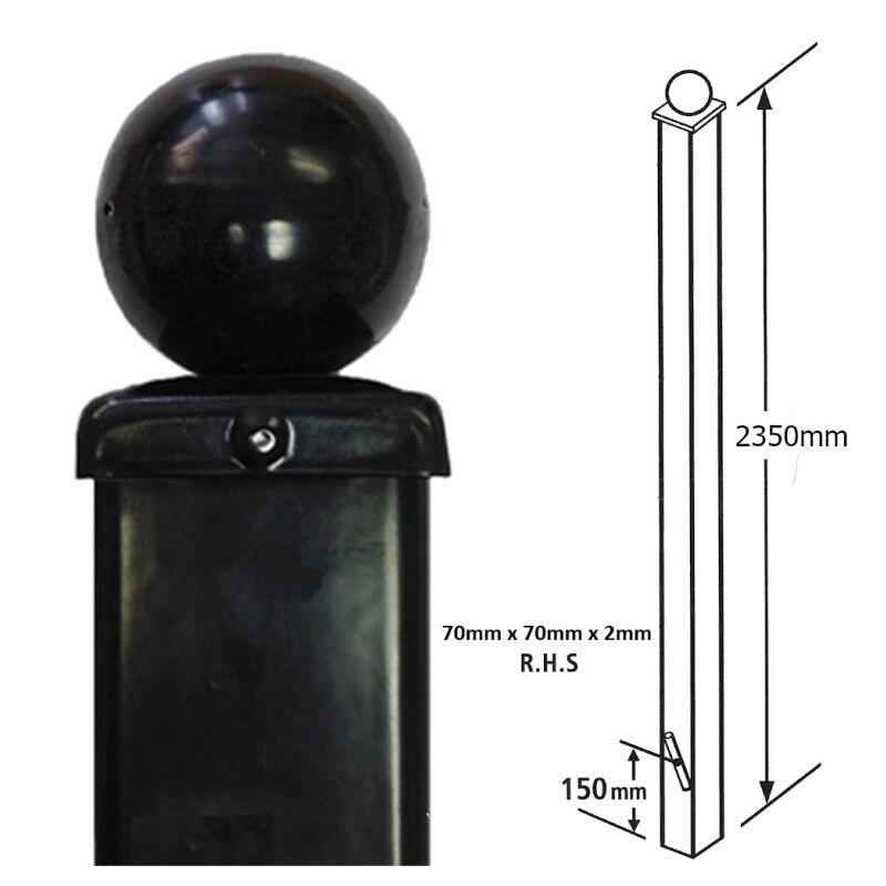 70mm Square Gate / Fence Posts (concrete-in)