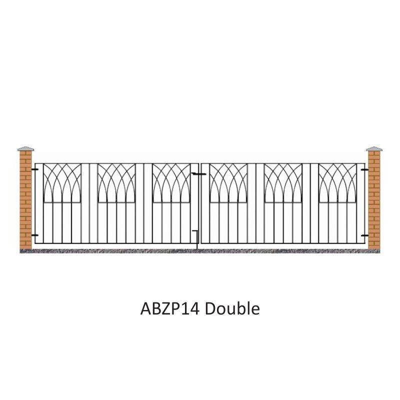 (6) Abbey Modern Double Driveway Gates