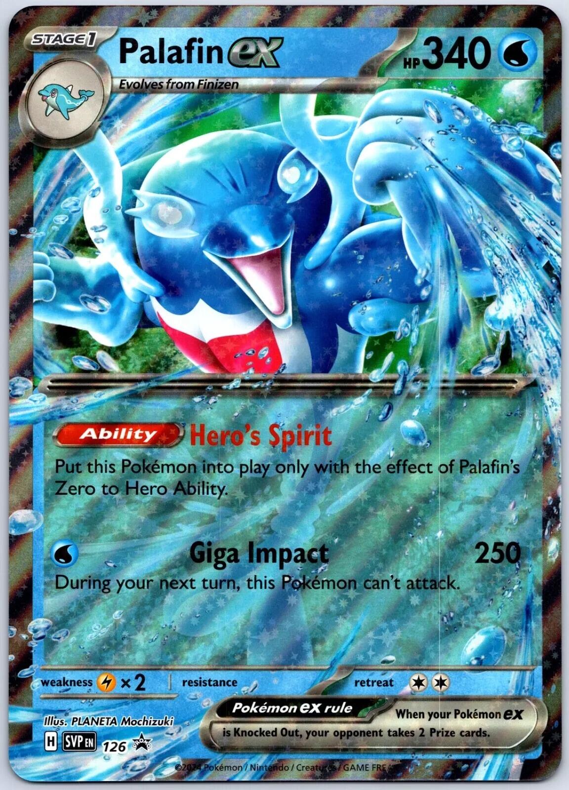 POKEMON TCG Palafin Ex SVP126 Jumbo Promo Card