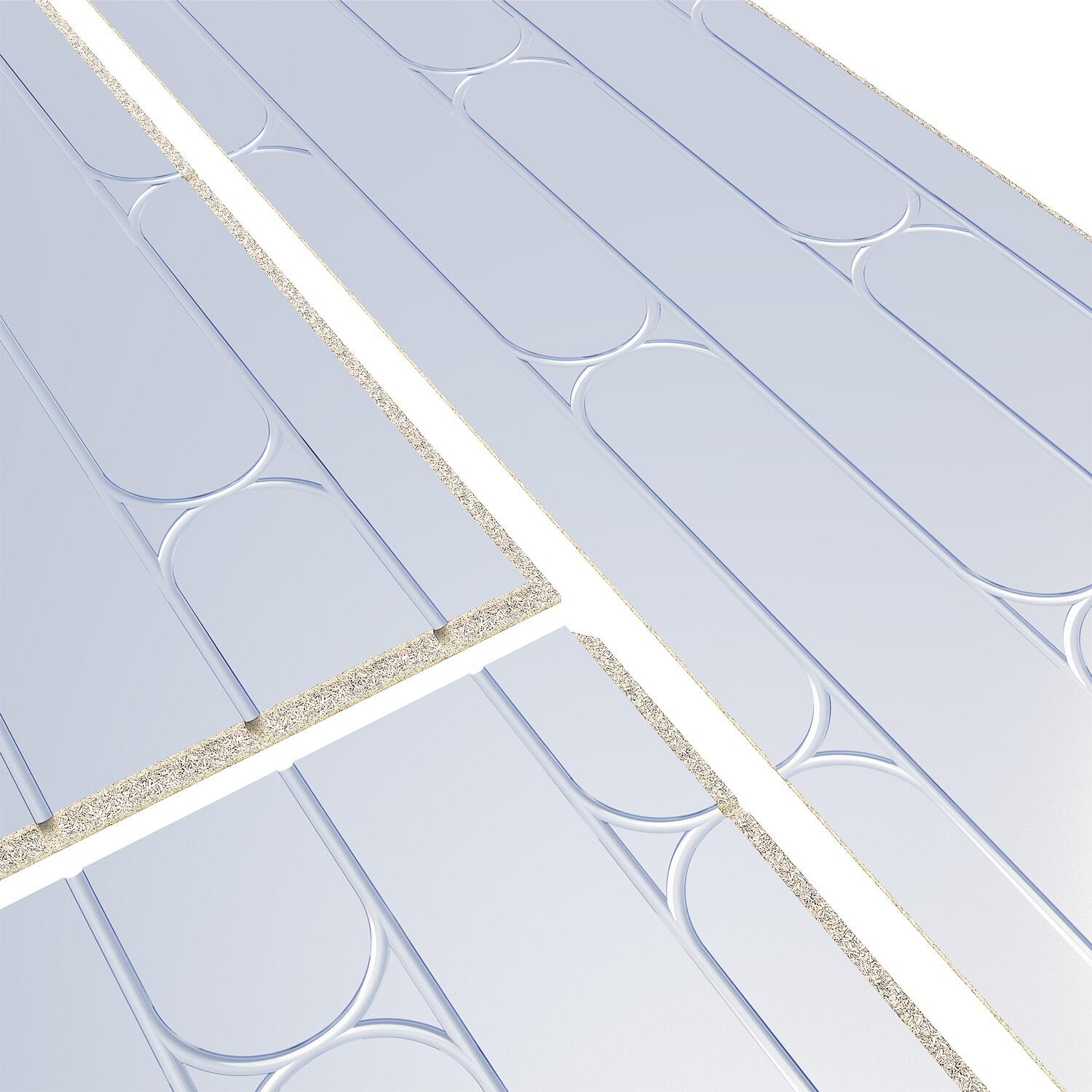 Underfloor Heating Foiled Boards 22mm x 2400mm x 600mm for 12mm Pipe ...