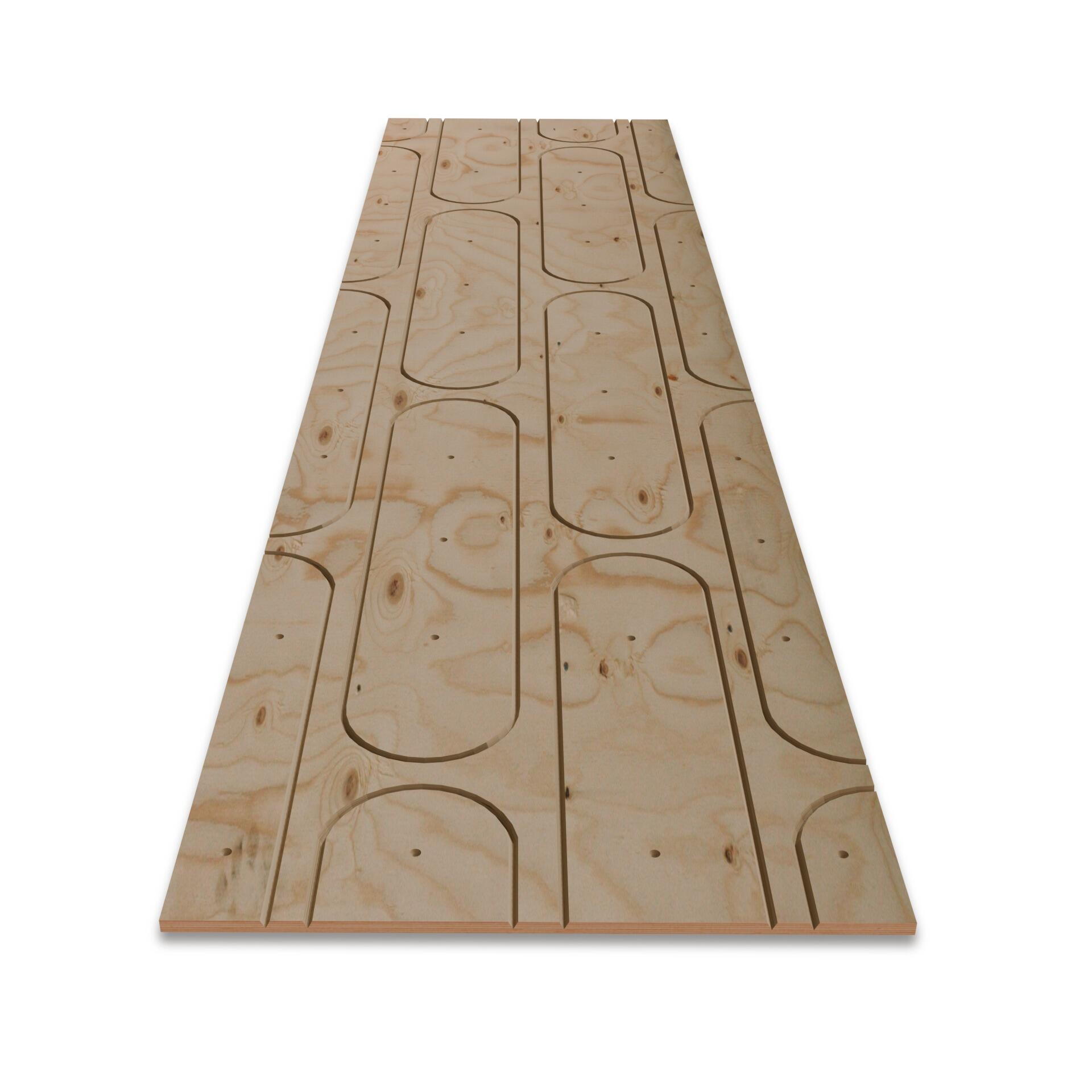 Underfloor Heating Boards 18mm x 2400mm x 600mm for 12mm Pipe with ...