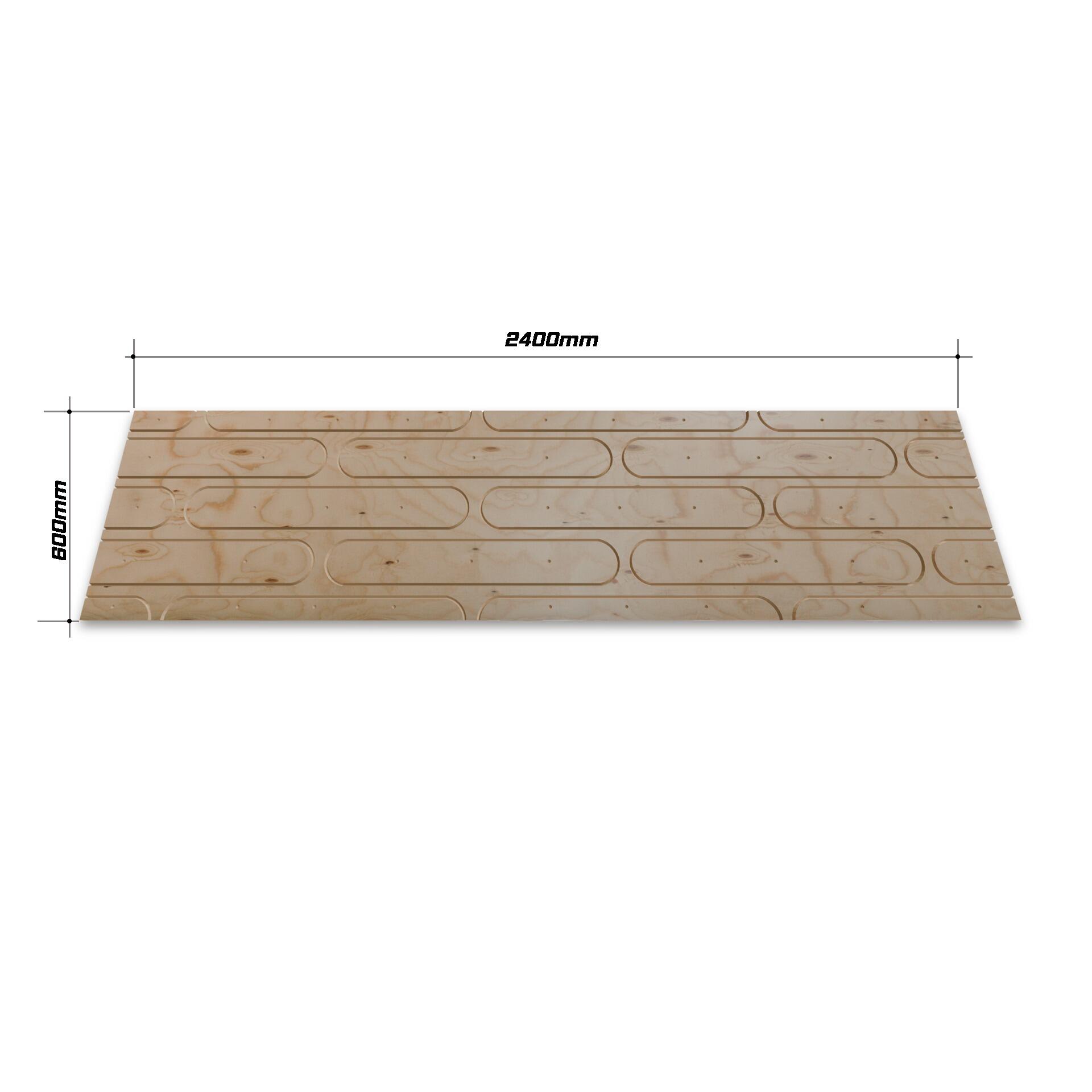 Underfloor Heating Boards 18mm x 2400mm x 600mm for 12mm Pipe with ...