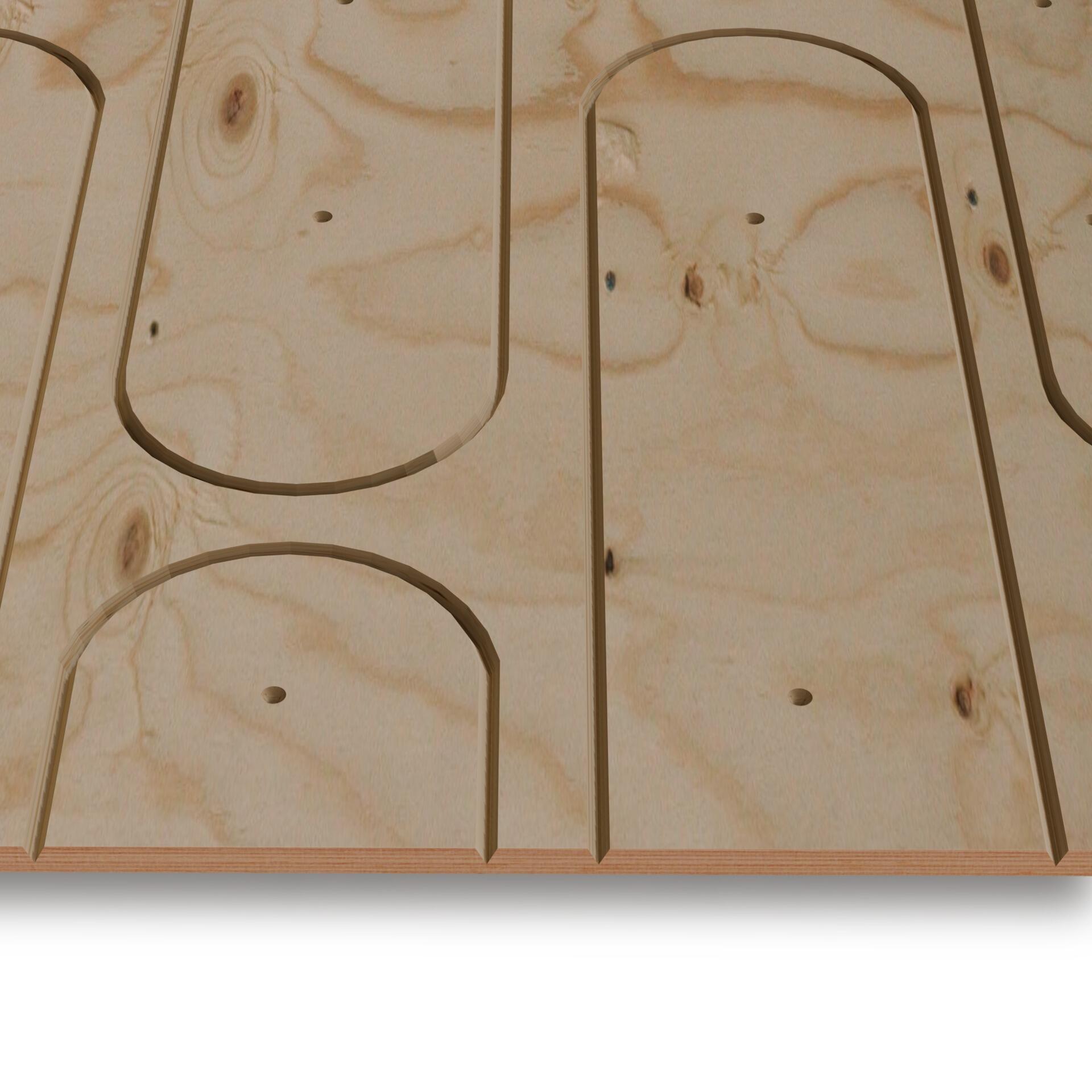 Underfloor Heating Boards 18mm x 2400mm x 600mm for 12mm Pipe with ...