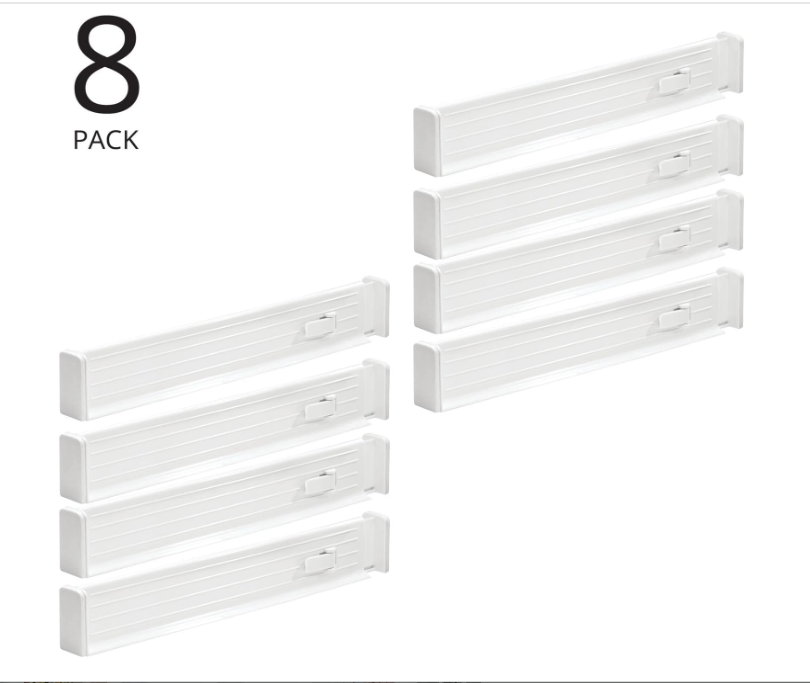 4 x Drawer Dividers Partition Spring Loaded Expandable Kitchen Bedroom ...