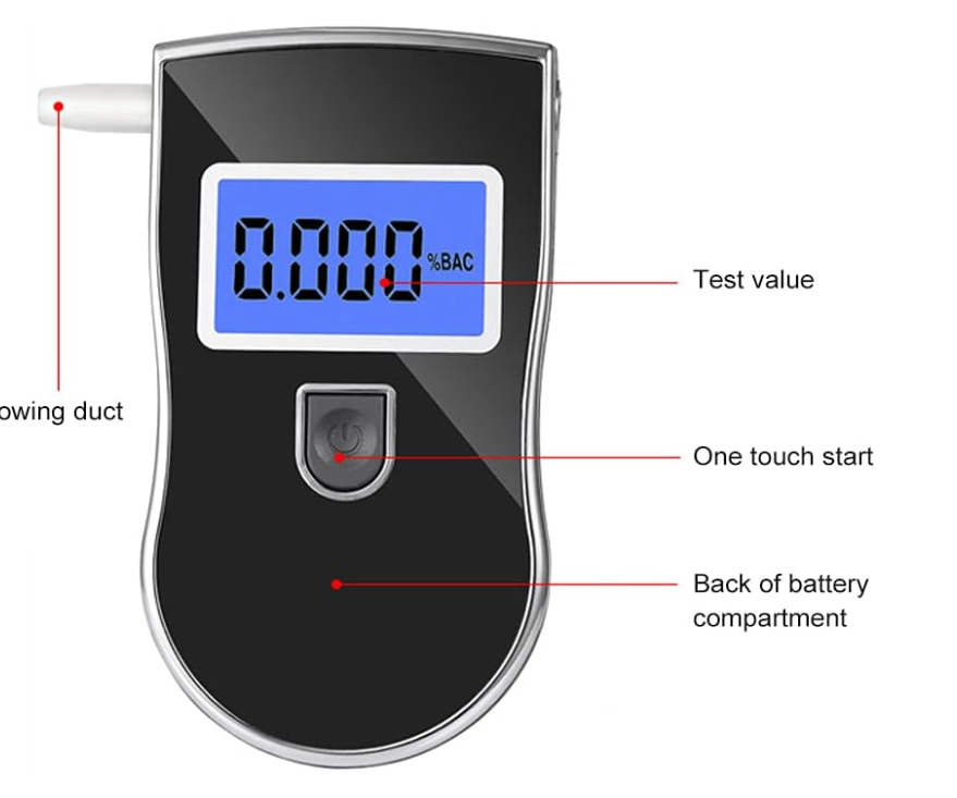 Police Professional LCD Digital Breath-Alcohol Tester Breathalyser Self ...