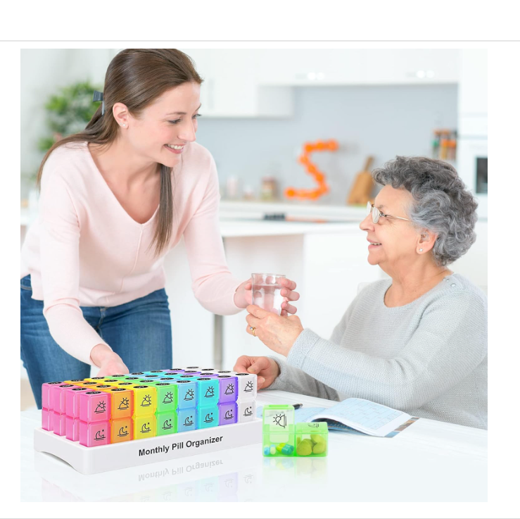 Pill Box Large Daily Tablet Organiser Day Night Holders Travel ...