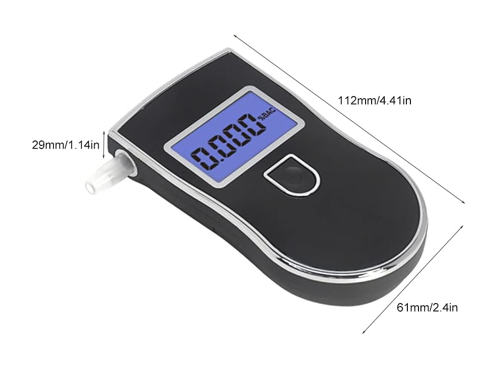 Police Professional LCD Digital Breath-Alcohol Tester Breathalyser Self ...