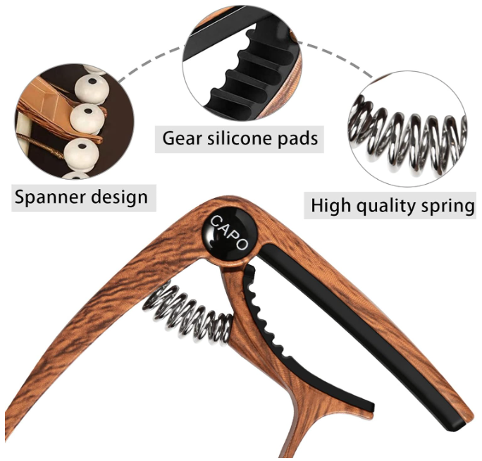 Guitar Capo Wood Style Clamp Trigger Capo Acoustic Electric Guitars ukulele