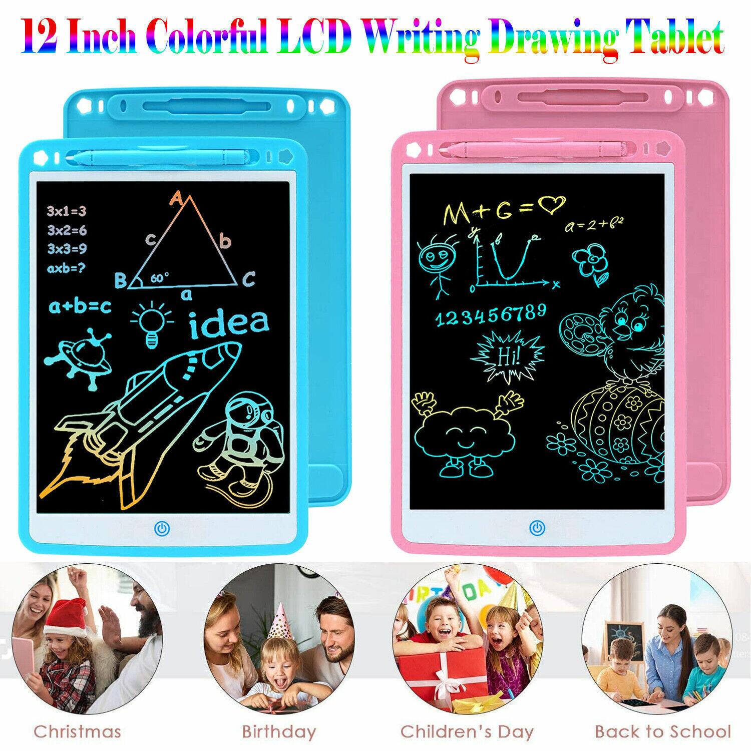 12" Electronic LCD Digital Writing Tablet Drawing Board Graphics Kids ...