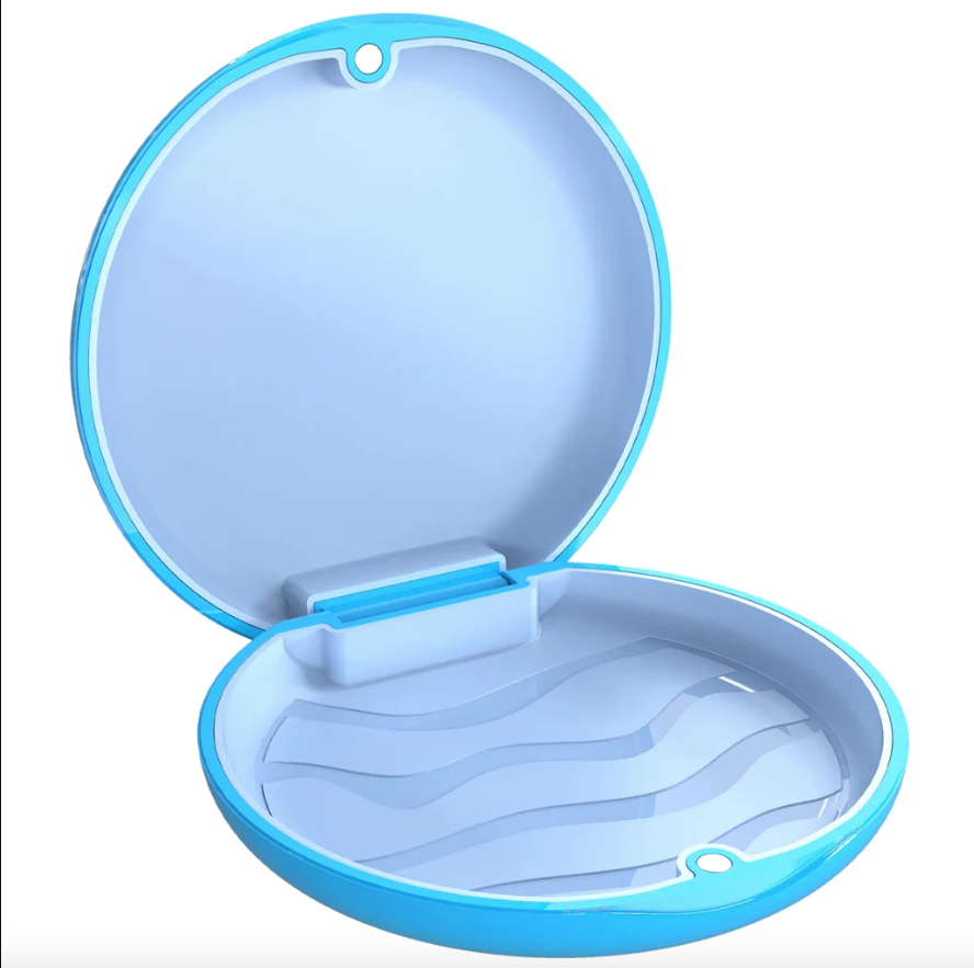 Pink/Blue White Dental Orthodontic Retainer Box/Case, Dentures Brace ...
