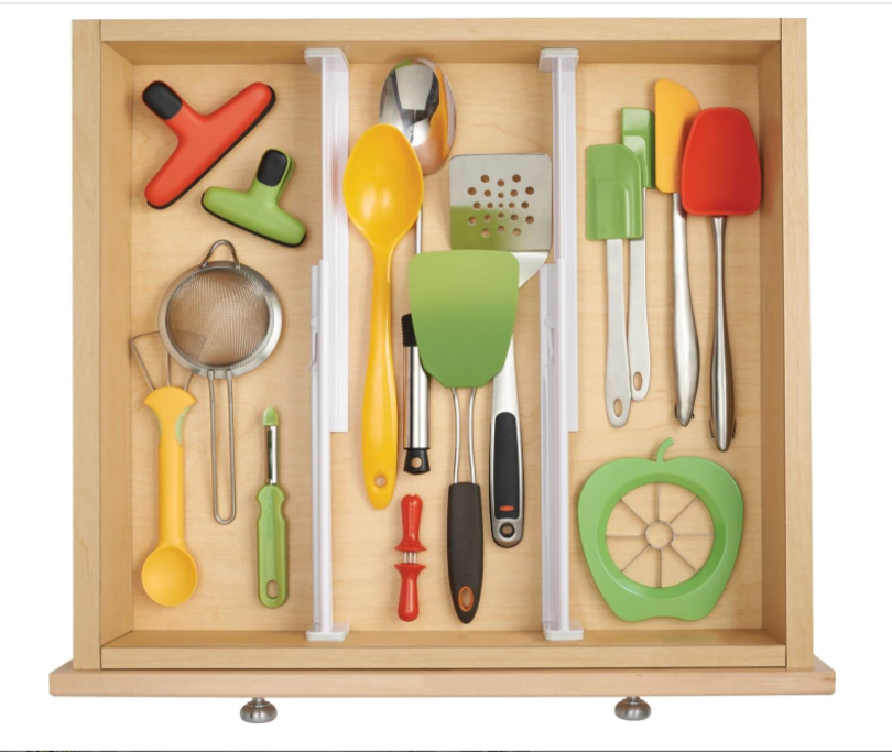 4 x Drawer Dividers Partition Spring Loaded Expandable Kitchen Bedroom ...